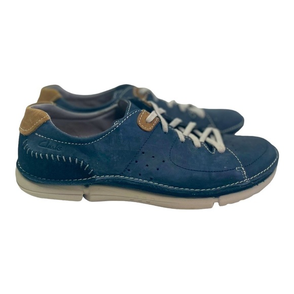 Clarks | Shoes | Clarks Mens Blue Leather Casual Shoes | Poshmark